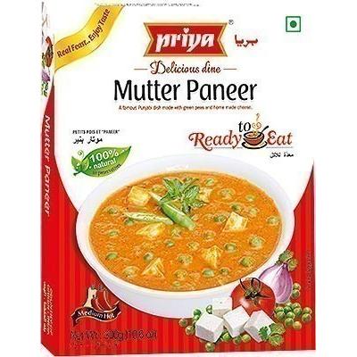 Get Priya Mutter Paneer (Ready-to-Eat), 10.6 oz box Delivered | Weee ...