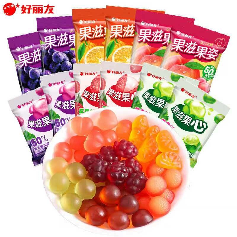 Get Holiyou Fruit Fruit Heart Sandwich Popping Juice QQ Sugar Rubber ...