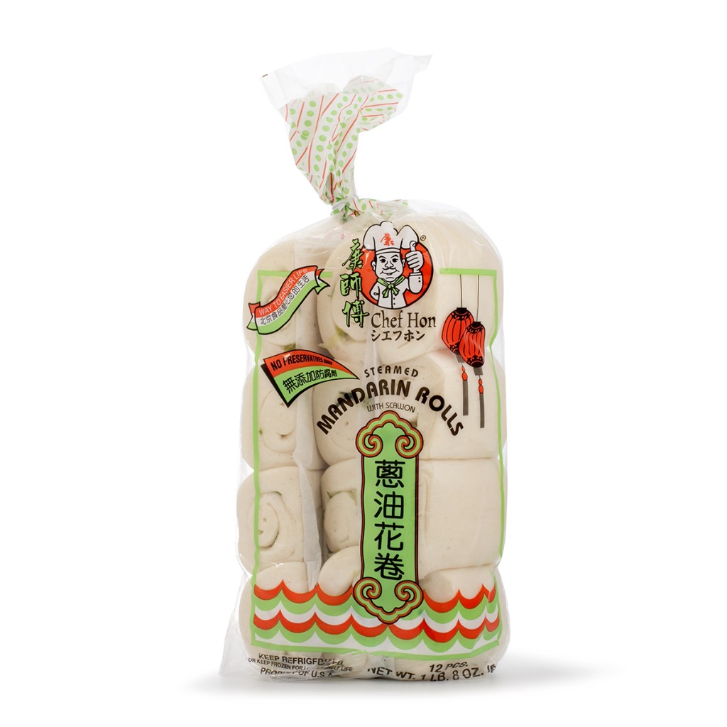 Get Chef Hon Steamed Mandarin Scallion Buns 12pcs, Frozen Delivered ...
