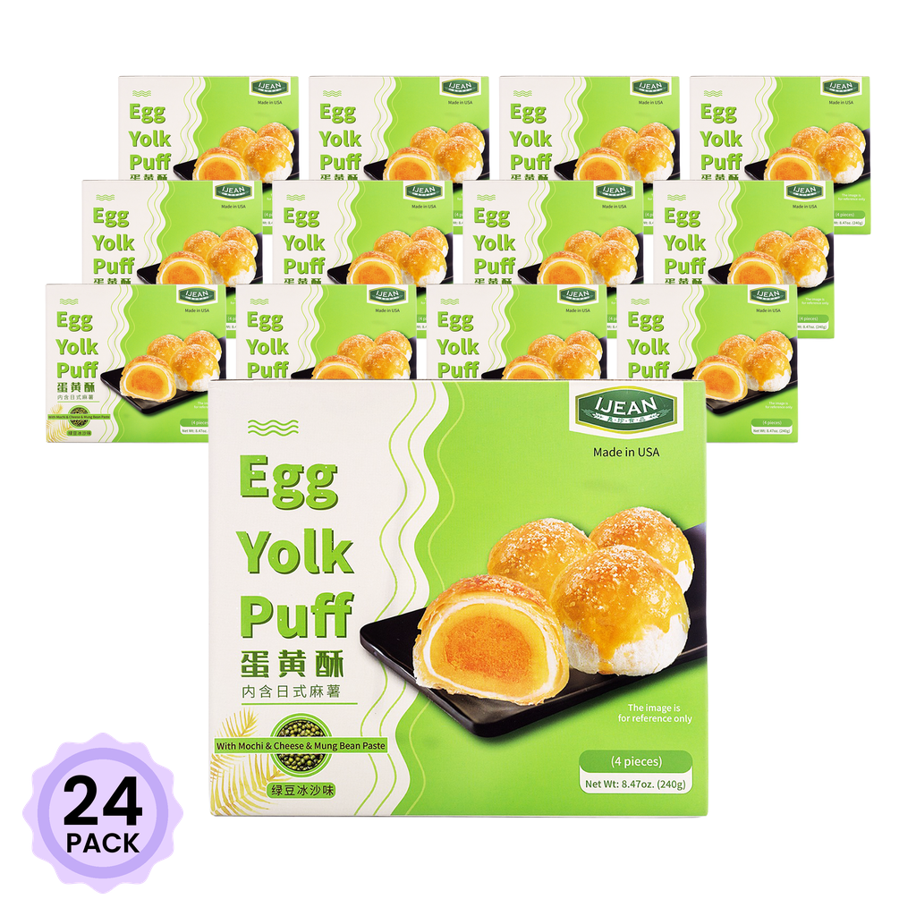 Get IJEAN Egg Yolk Puff with Mochi, Cheese, and Mung Bean Paste 240 g*24 pack Delivered | Weee ...