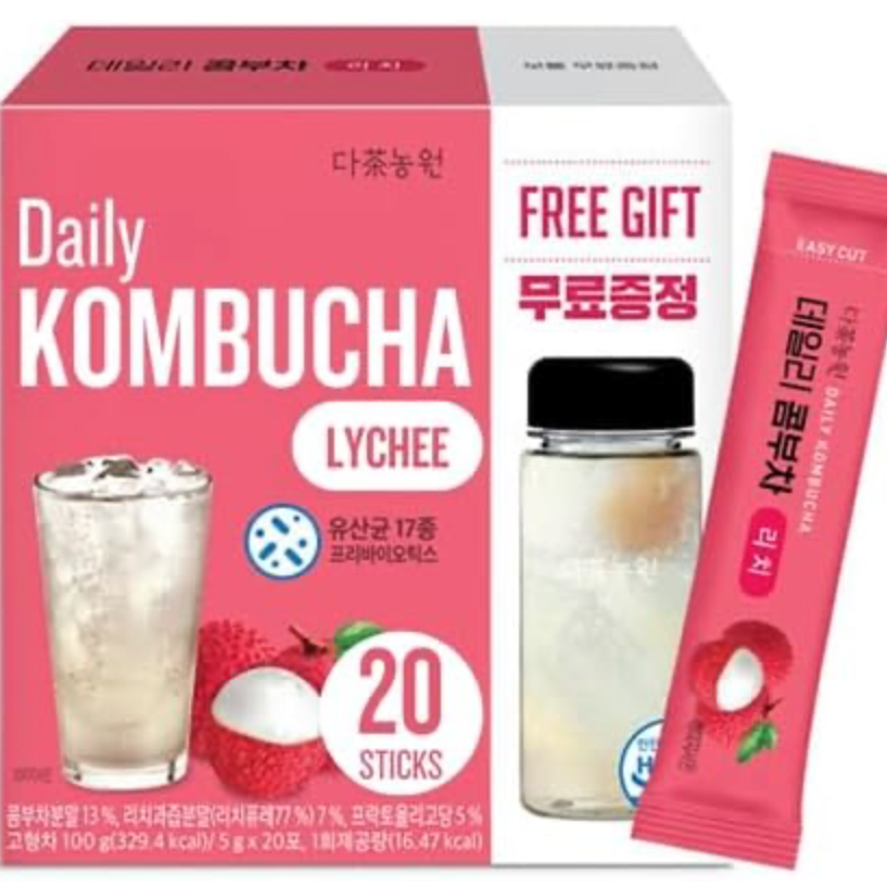 Get Daily Kombucha Tea Powder Lychee Flavor 20 Sticks Delivered | Weee ...