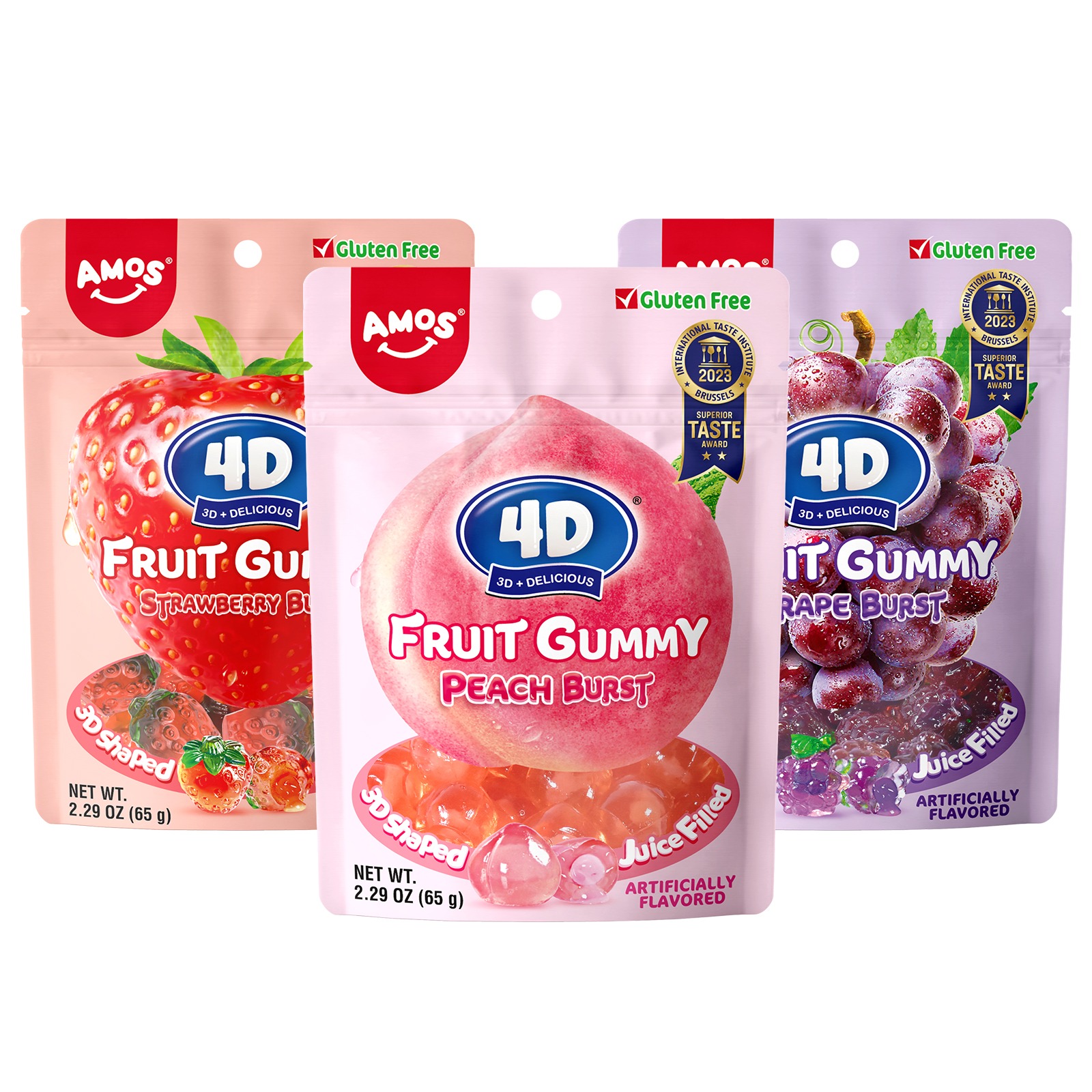 Get Amos 4D Fruit Gummy Burst Candy 6.87 oz Delivered | Weee! Asian Market