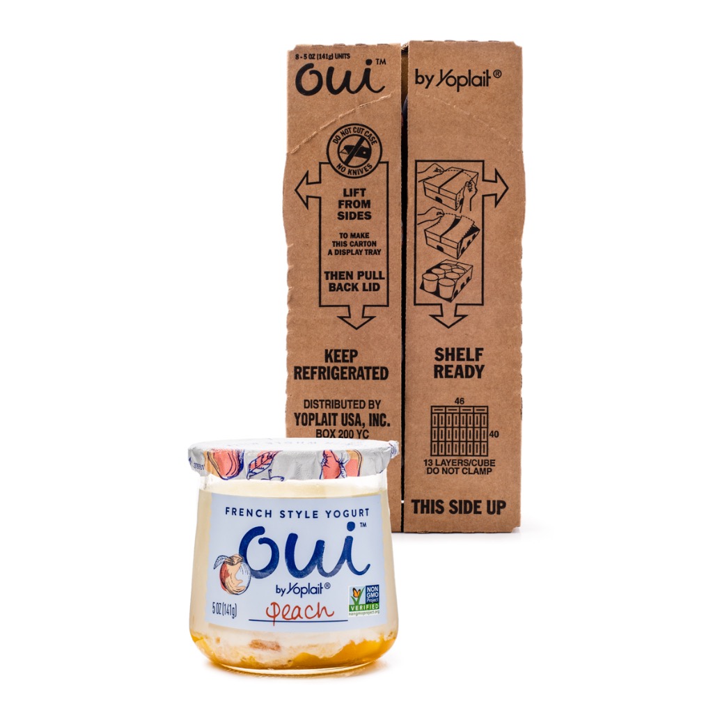 Get Yoplait French Style Oui Yogurt, Peach Flavor 8pk Delivered | Weee ...