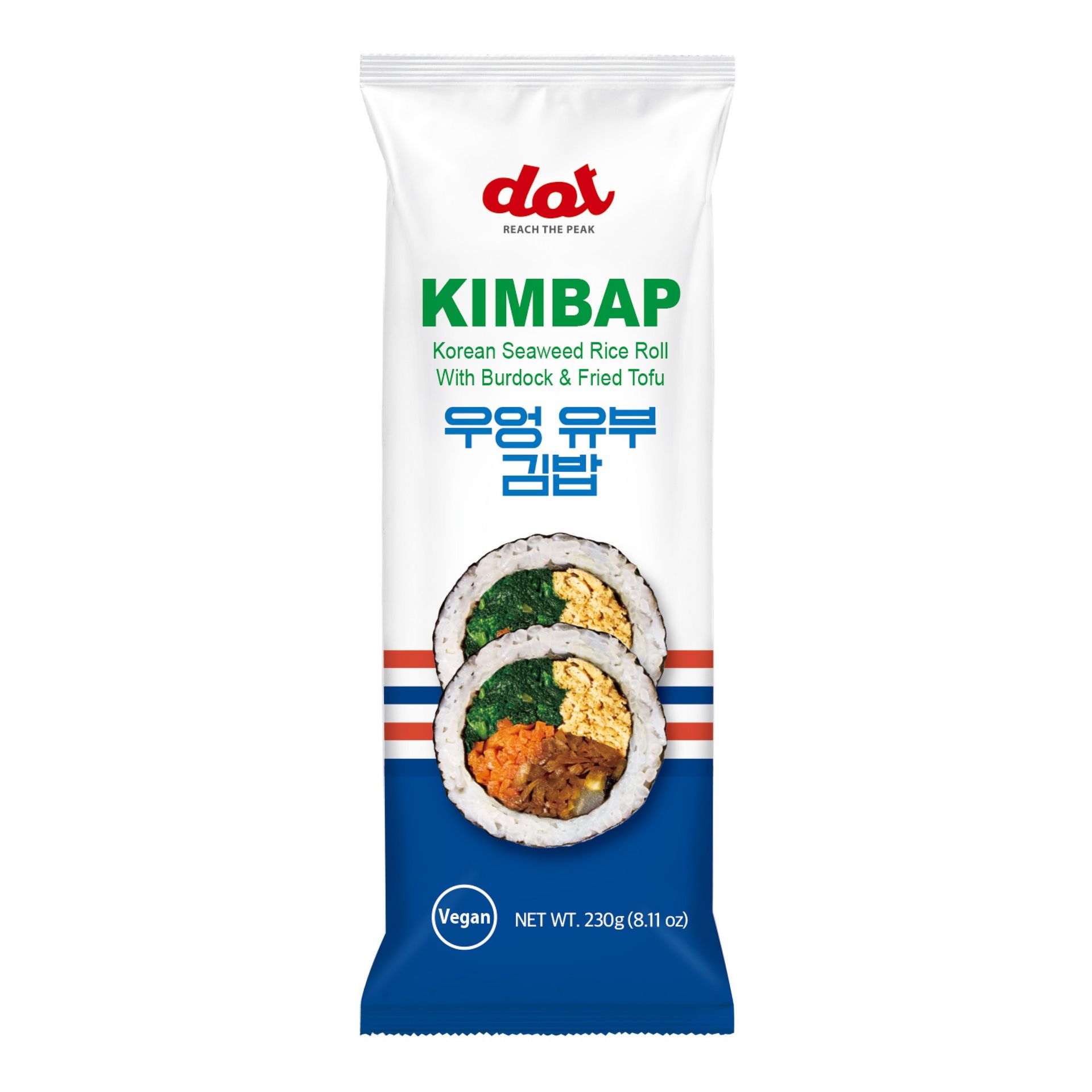 Kwangcheon Kim Frozen Kimbap Seaweed Rice Roll Tofu & Vegetable 8.11 oz ...