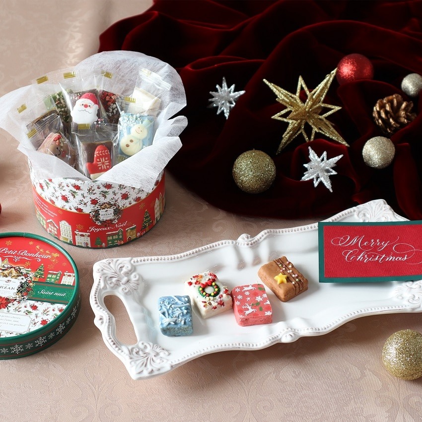 Get Japan CAFE OHZAN Christmas Chocolate Assortment Gift Box (Round ...