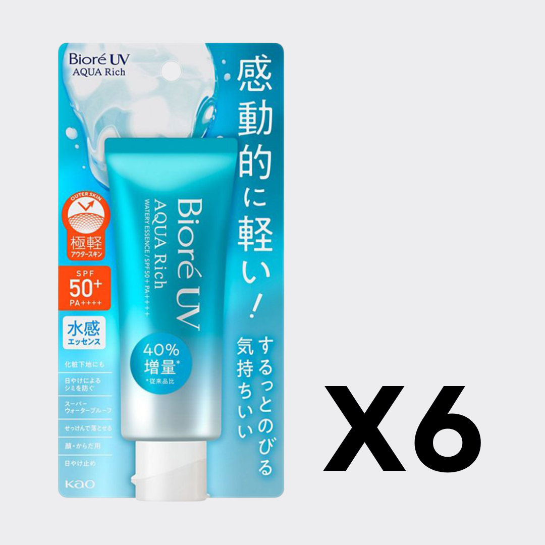 Get KAO Biore UV Aqua Rich Watery Essence 1Set6pc 420g Delivered | Weee! Asian Market