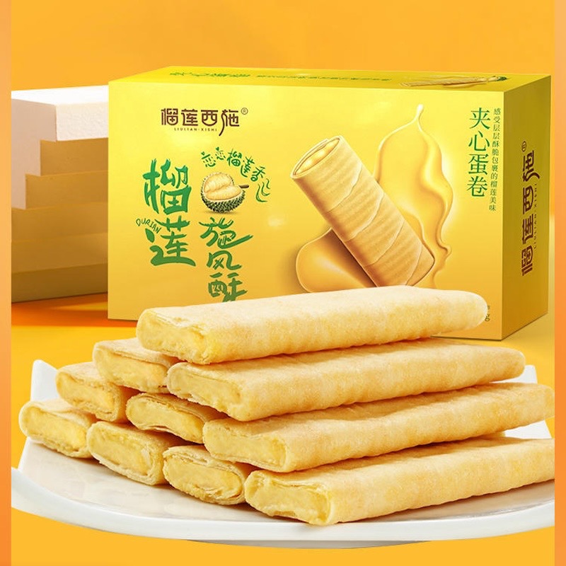 Get Durian Xishi Durian filled Chicken rolls 180g Fenghuang egg roll ...