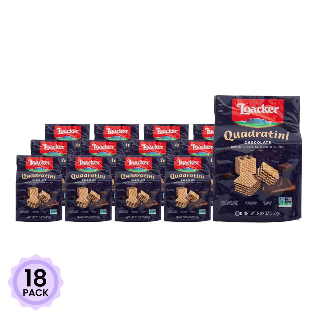 Get Loacker Quadratini Chocolate Wafer Cookies 250 g*18 pack Delivered ...