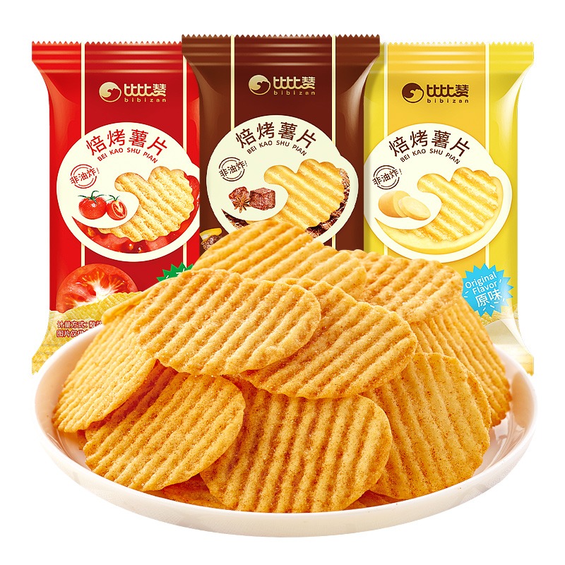 Get Baked Potato Chips Barbecue Flavor Crunchy Puff Snack Single Pack g ...