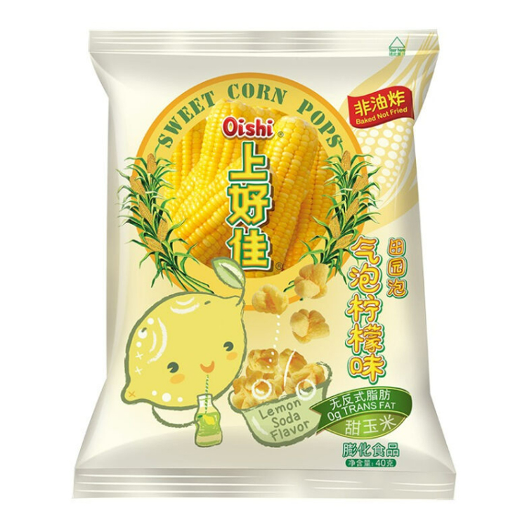 Get OISHI Sweet Corn Pops (Lemon Sparkling Flavor) 40g Delivered | Weee ...