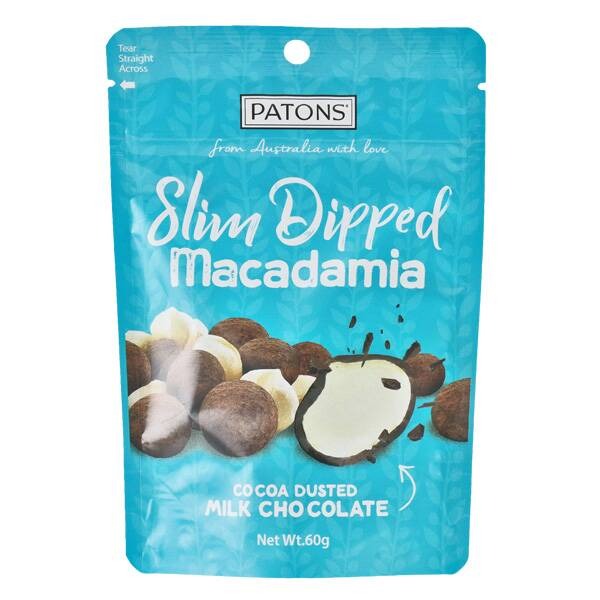 Get PATONS Slim Dipped Macadamia Cocoa Dusted Milk Chocolate 60g 1 pack ...