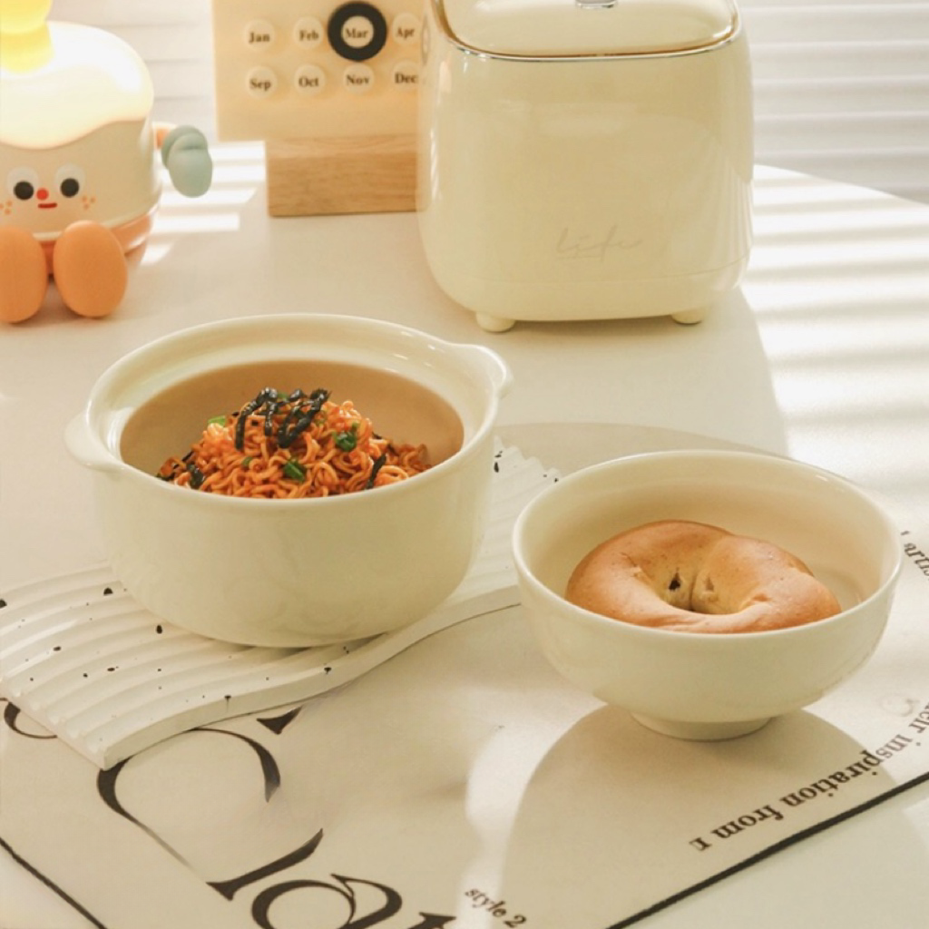 Get Japanese Milk fufu ceramic bubble noodle bowl with cover Delivered ...