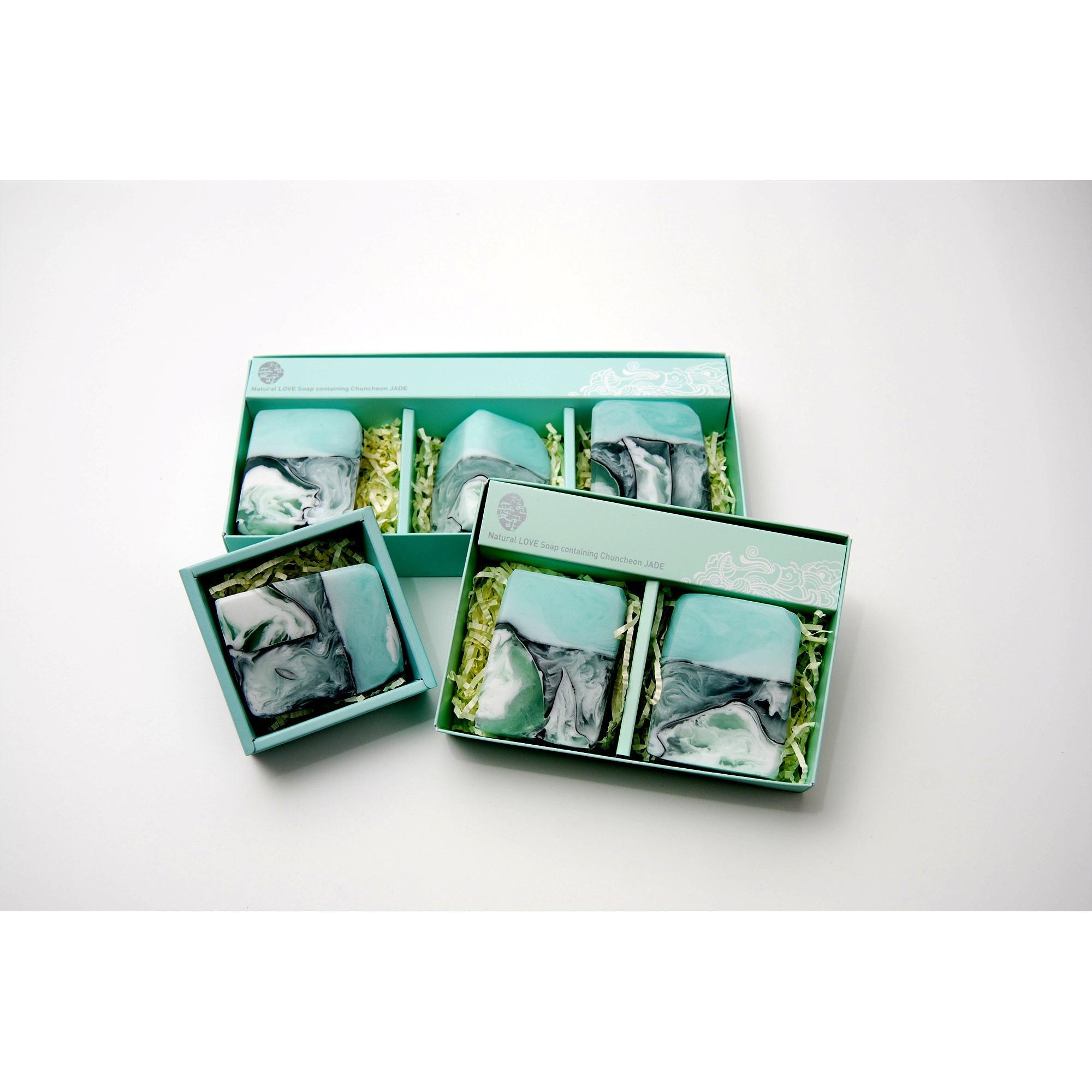 Get NATURAL LOVE Gemstone Soap 3 Bar Handmade Jade Soap Gift Set ...