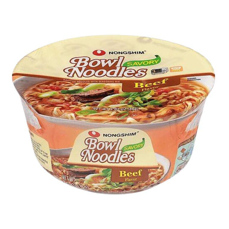 Get Nongshim Savory Beef Instant Ramen Noodle Soup Bowl, Microwaveable ...