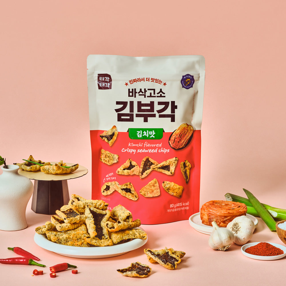 Get Tigaktaegak Real Chips Collection 30g Seaweed-Kimchi-80g Delivered ...