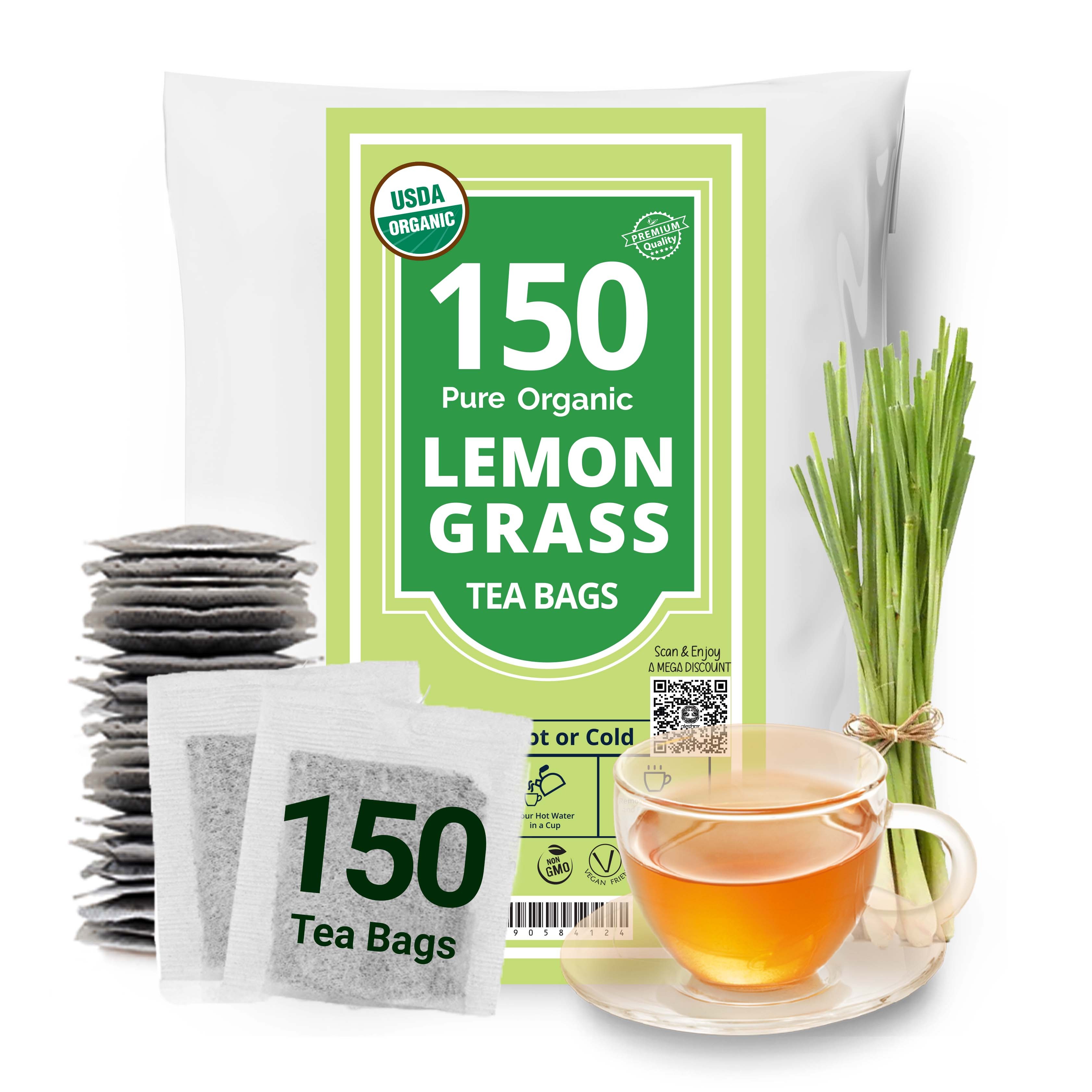 Get Akshit 150 Lemongrass Tea Bags, All Natural Lemongrass Tea, Herbal ...