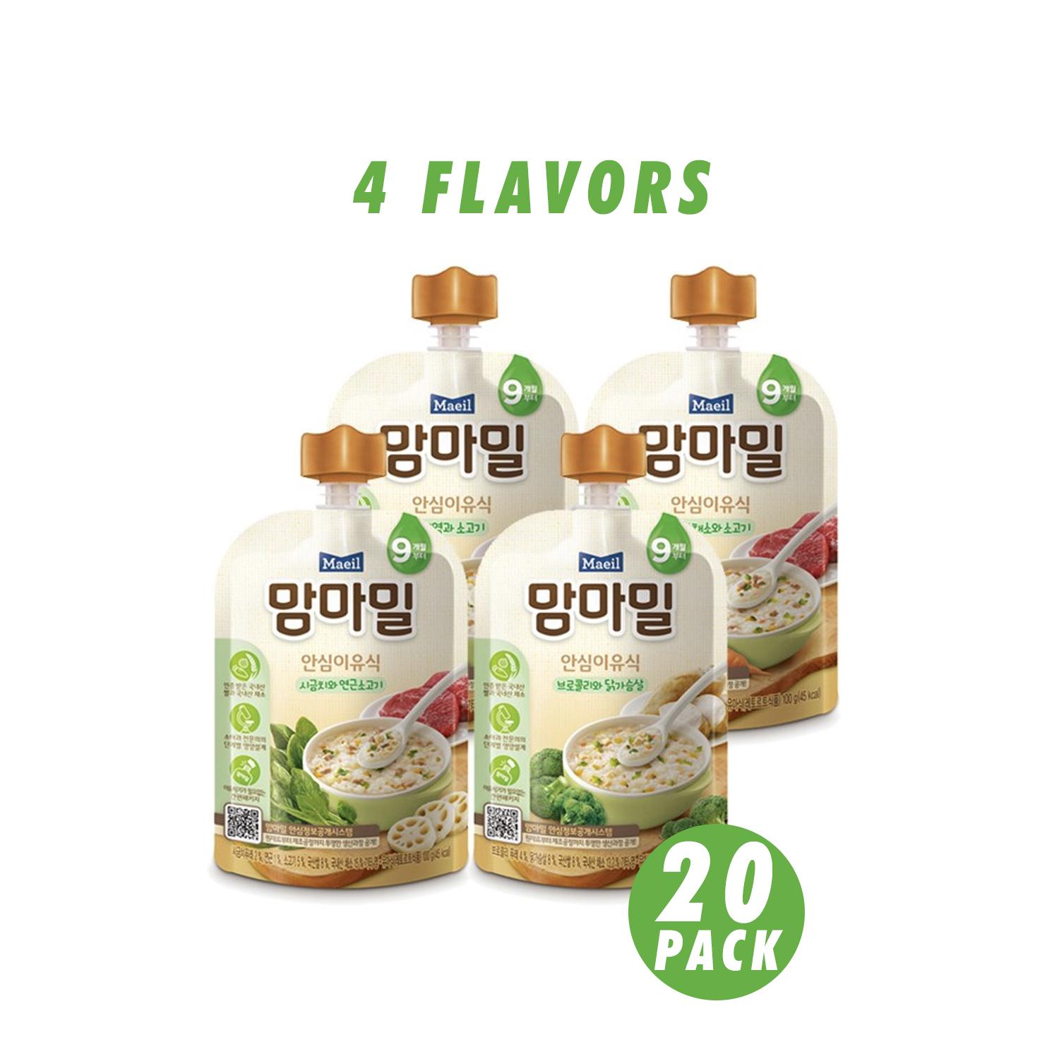 Get Korea Direct - Maeil Mammameal 20 Pack Baby Food 9 Month (4 Flavor ...