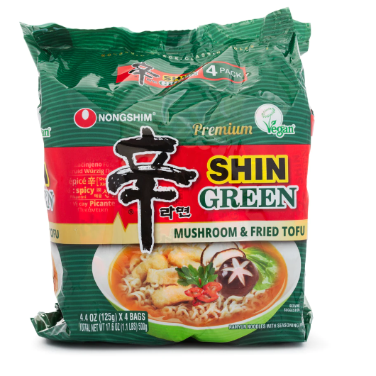 Get Nongshim Premium Shin Green Mushroom and Fried Tofu Ramen pack of 4 ...