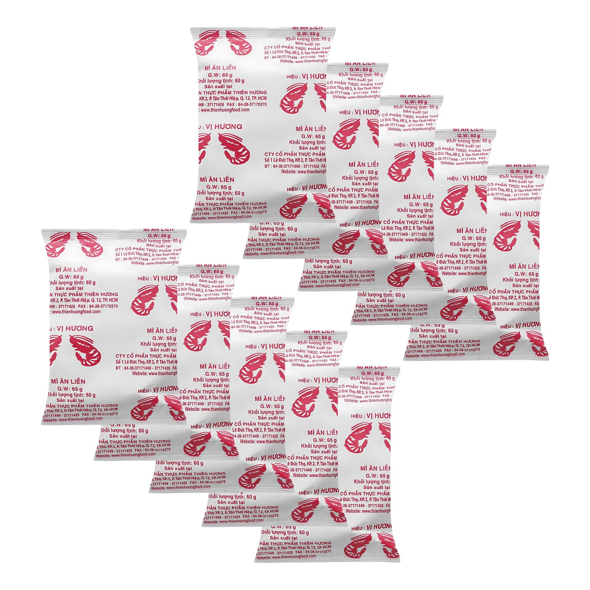 Get VI HUONG Shrimp Flavour Instant Noodles 60g 10Pack Delivered | Weee! Asian Market