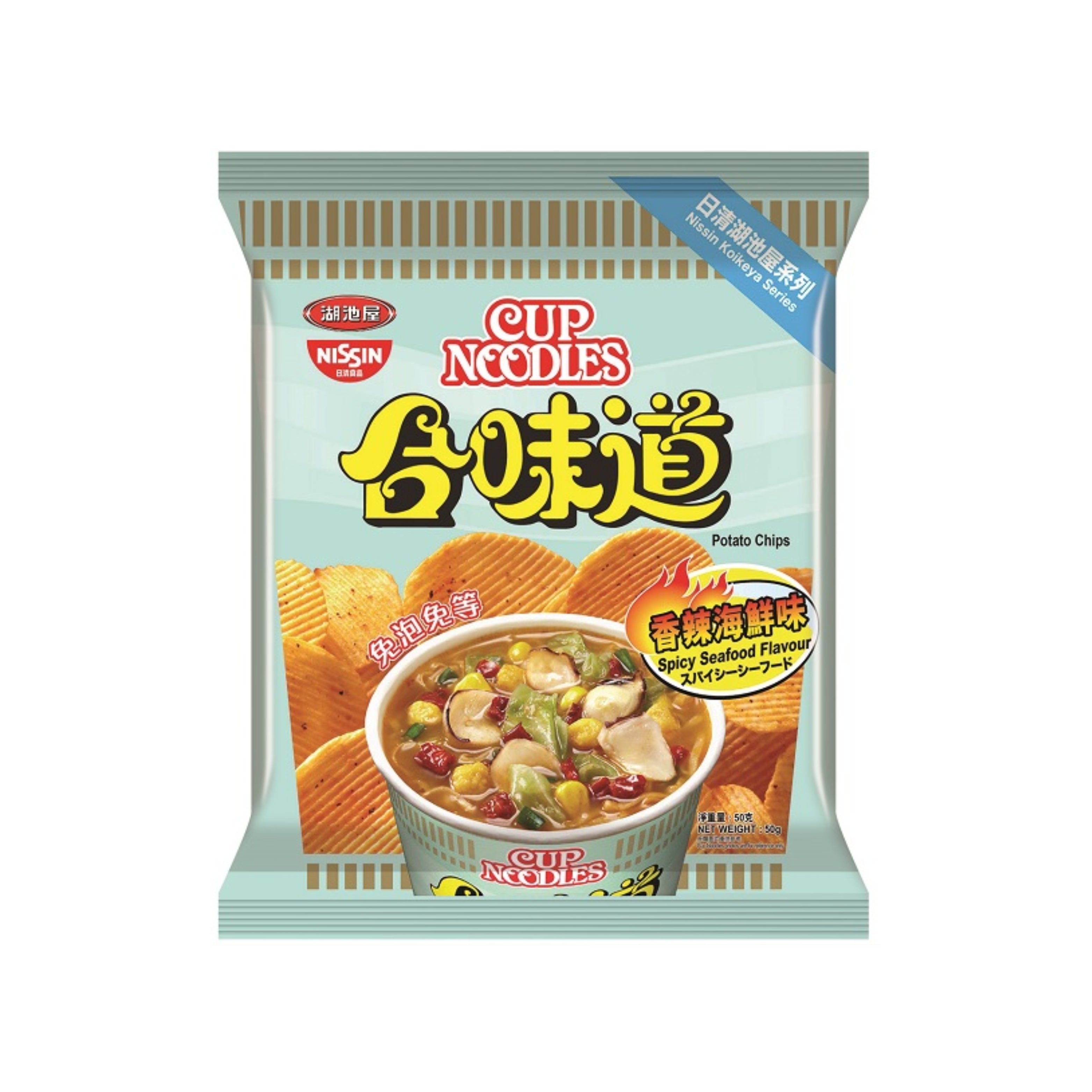Get Nissin Potato Chips Cup Noodles Spicy Seafood Flavour (Hong Kong ...