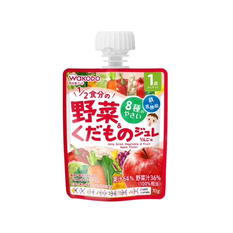 Get Wakodo MY Jelly Drink for 1 year old and up, Vegetables & Fruits ...