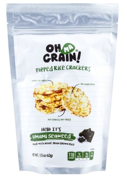 Get Oh Ma Grain! Popped Rice Crackers, Umami Seaweed/salt and pepper ...