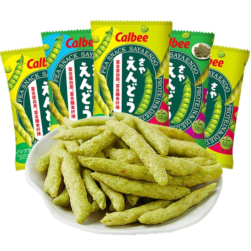 Get calbee Pea Crunch 4 bags Calbee seaweed flavored vegetable strip ...