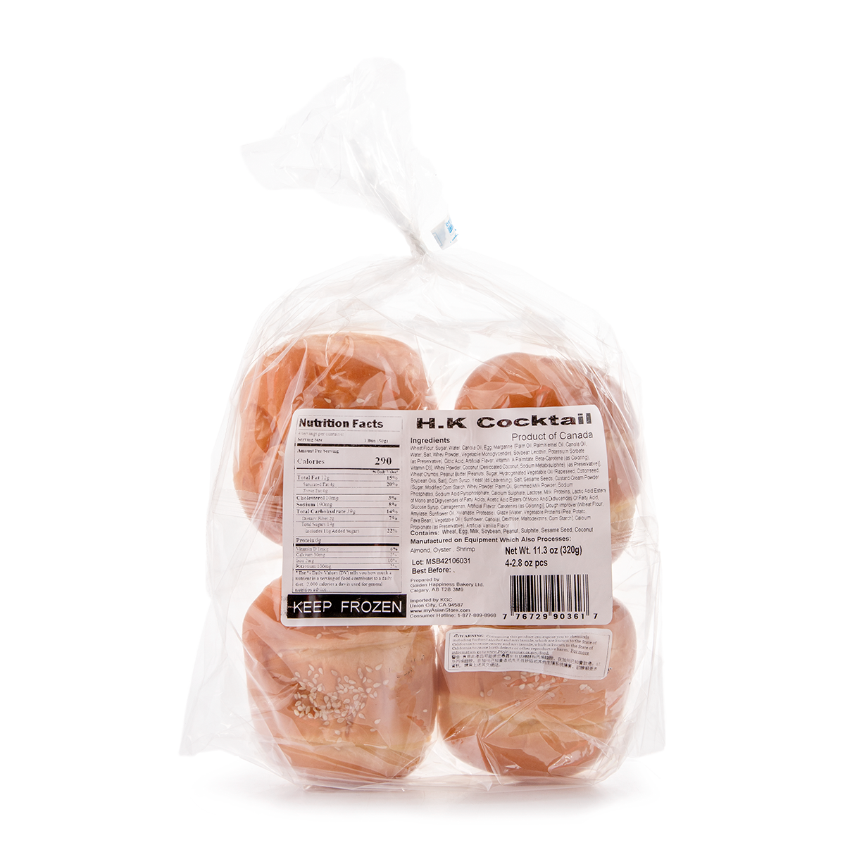 Get HK-Style Cocktail Bun 4ctx Delivered | Weee! Asian Market