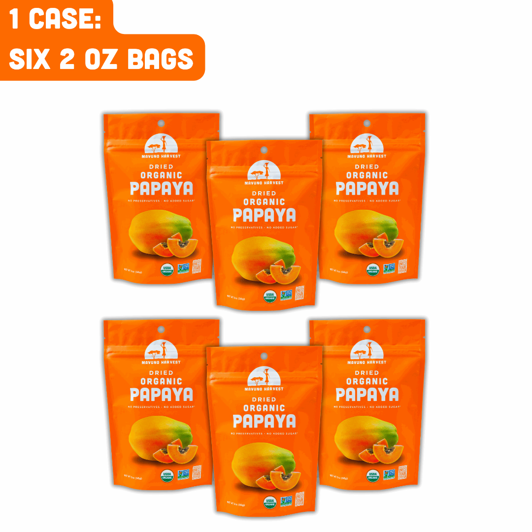 Organic Dried Papaya 2 oz / 1 Case - Weee!