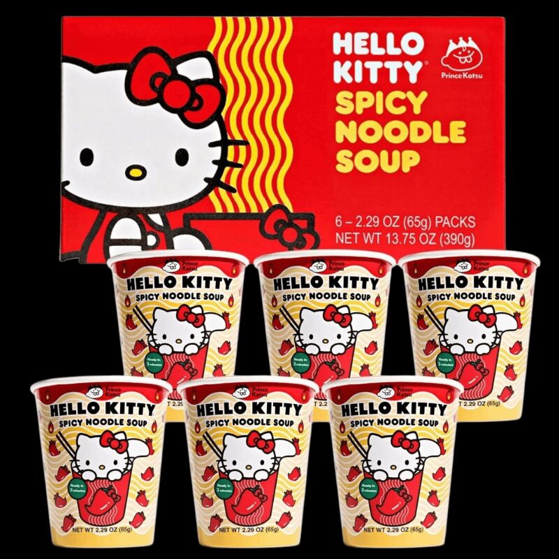 Hello Kitty Instant Spicy Ramen Noodle Soup - Weee!