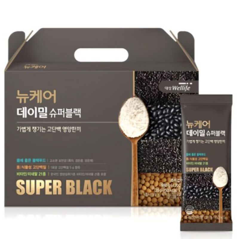 [한국 직배송] 뉴케어 데이밀 슈퍼블랙 선식가루 35g * 28포, 1개 - Weee!
