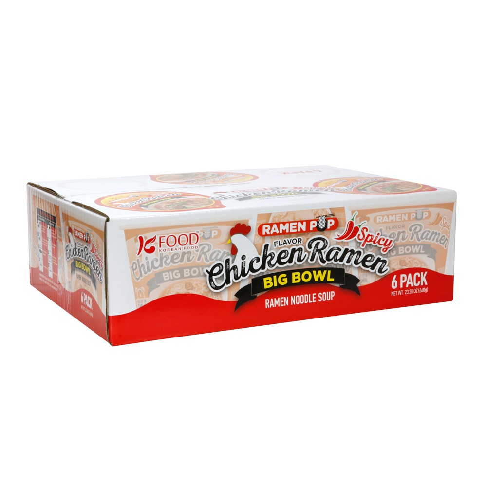 Get Ramen Pop Spicy Chicken Ramen Big Bowl 3.88 6 Pack Delivered | Weee ...