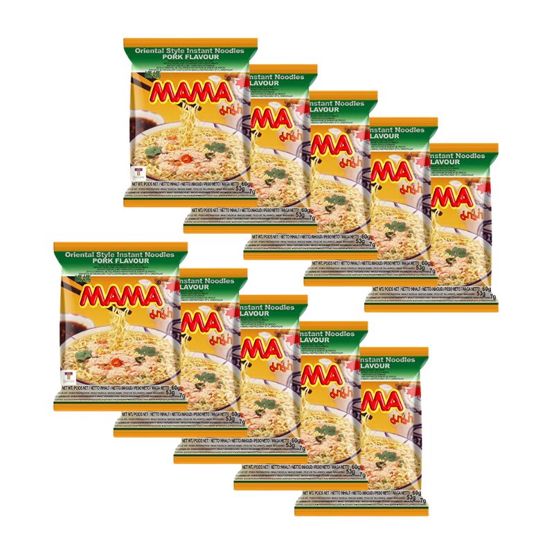 Get MAMA Instant Noodles Artificial Pork Flavor pack of 10 Delivered ...