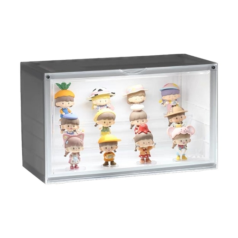 Get LED Light Blind Box Toy Storage Box Pop Mart Display Case White 17* ...
