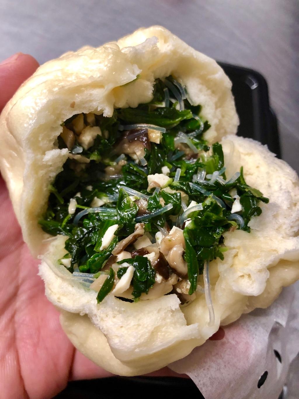 Spinach Bun 6pc - Weee!
