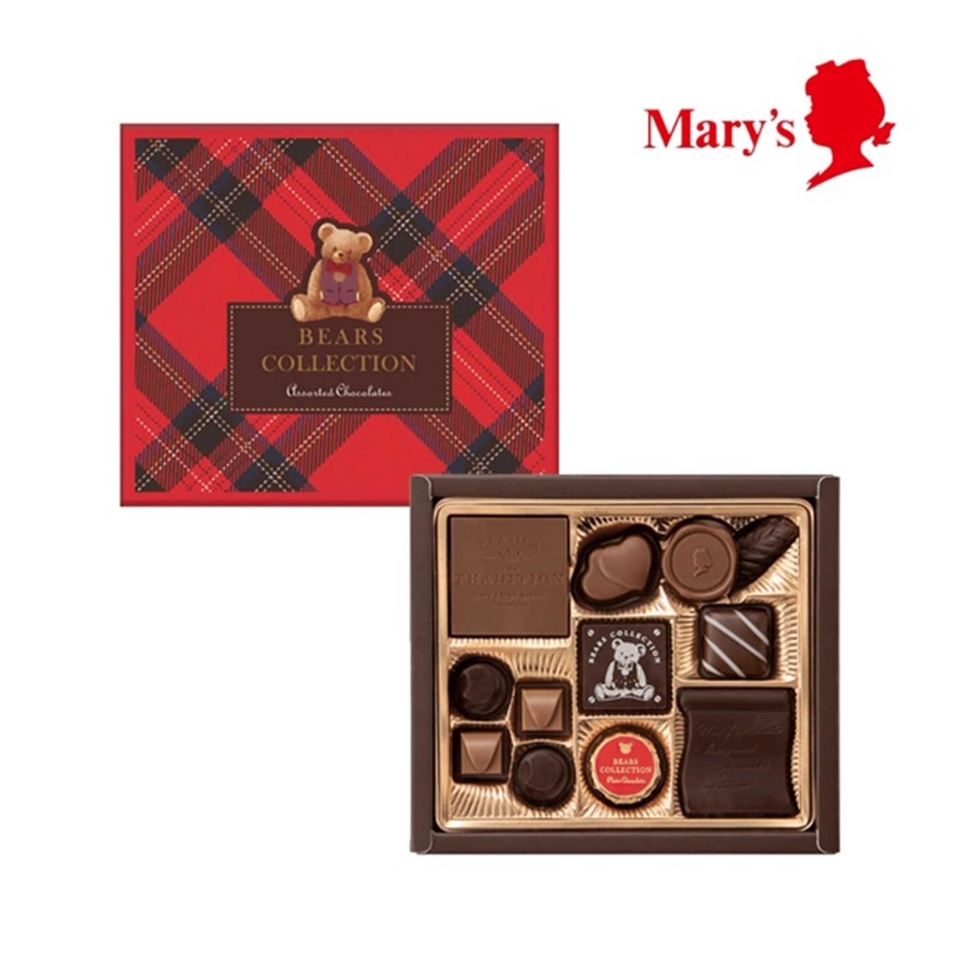 Mary's Bear Valentine's Day Chocolates 12 pcs 1 each - Weee!