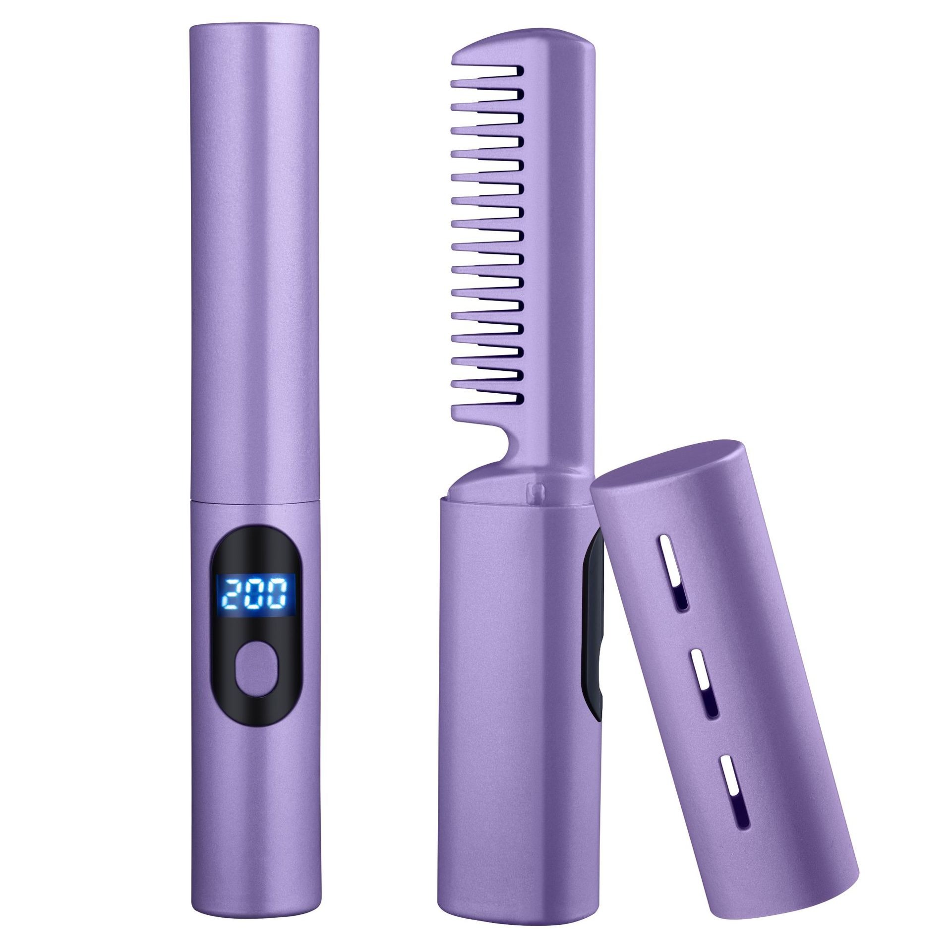 Get Wireless Hair Straightening Comb USB Mini Portable Negative Ion ...