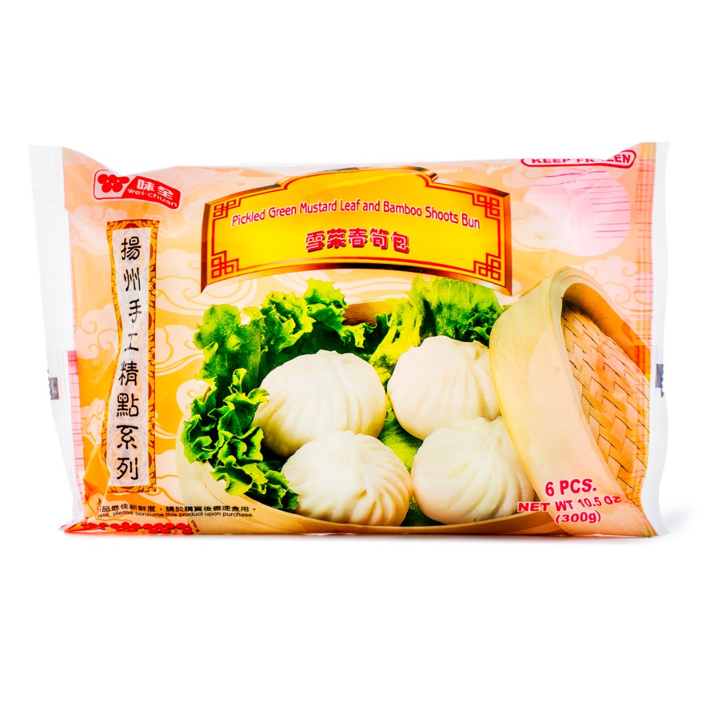 Wei-Chuan Pickled Green Mustard Leaf and Bamboo Shoots Buns, Frozen - Weee!