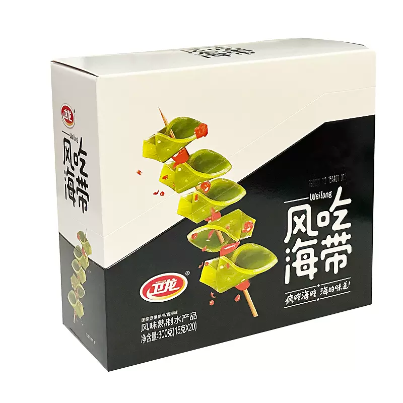 Get Weilong wind eat kelp block open bag ready-to-eat 1 box 15g*20 packets Delivered | Weee ...