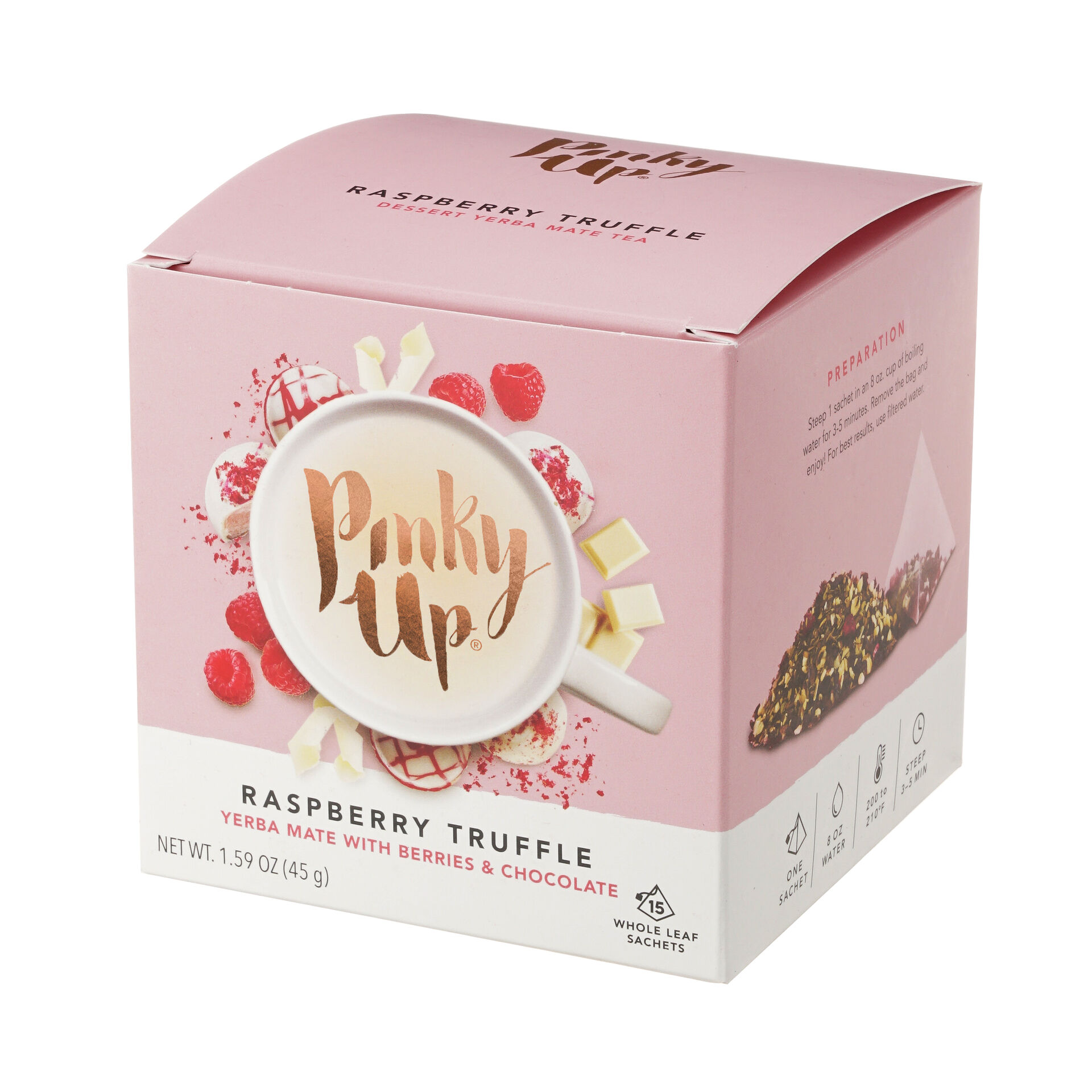Get Pinky Up Red Raspberry Truffle Pyramid Tea Sachets - 10 mg Caffeine ...