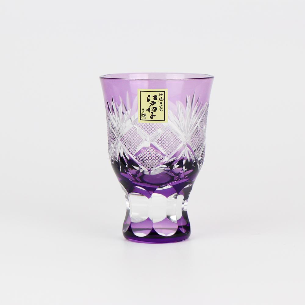 Get Tajima glass Handmade Sake Glass Collection Nanakomon Purple 2.7fl ...