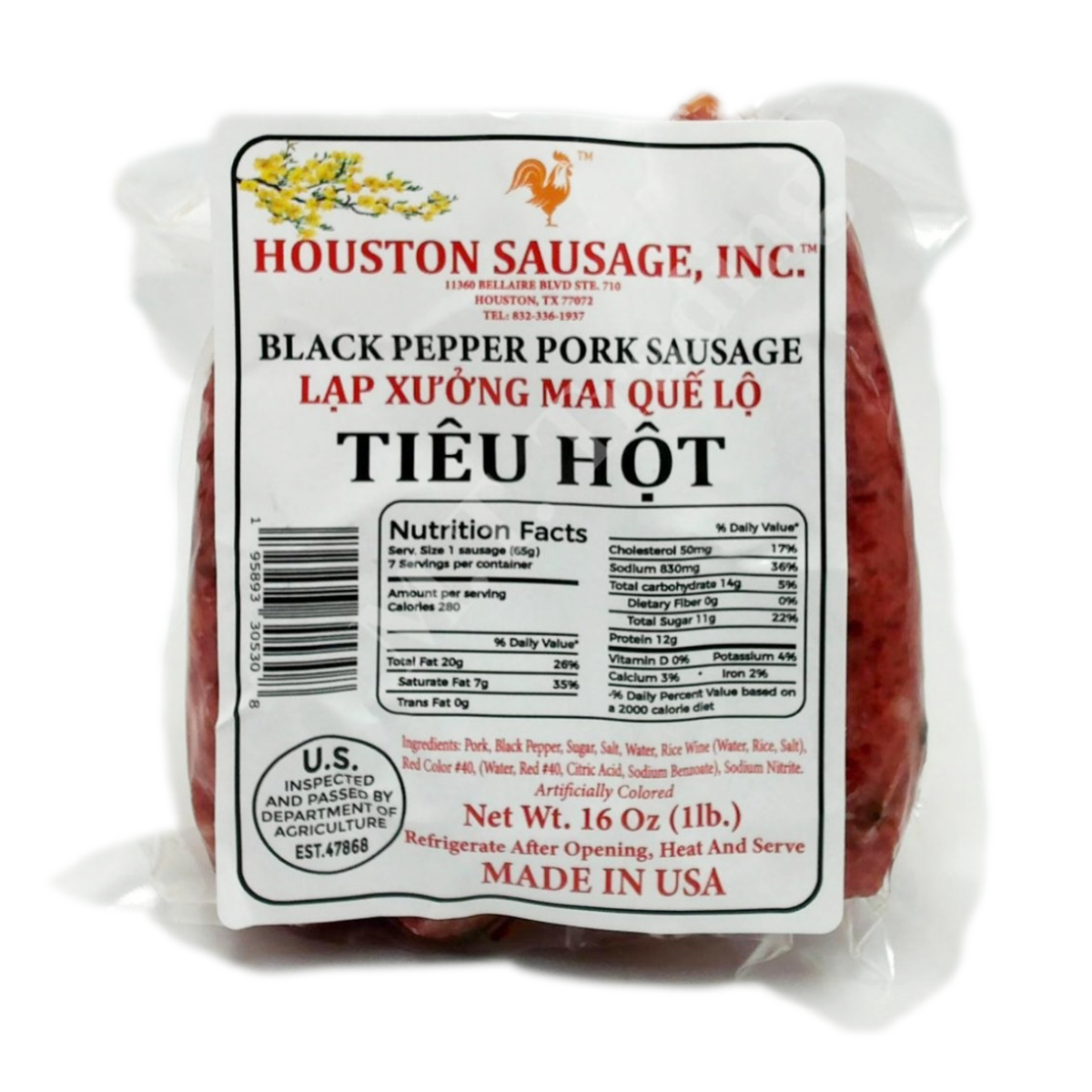 Weee! - Houston Sausage Black Pepper Pork Sausage