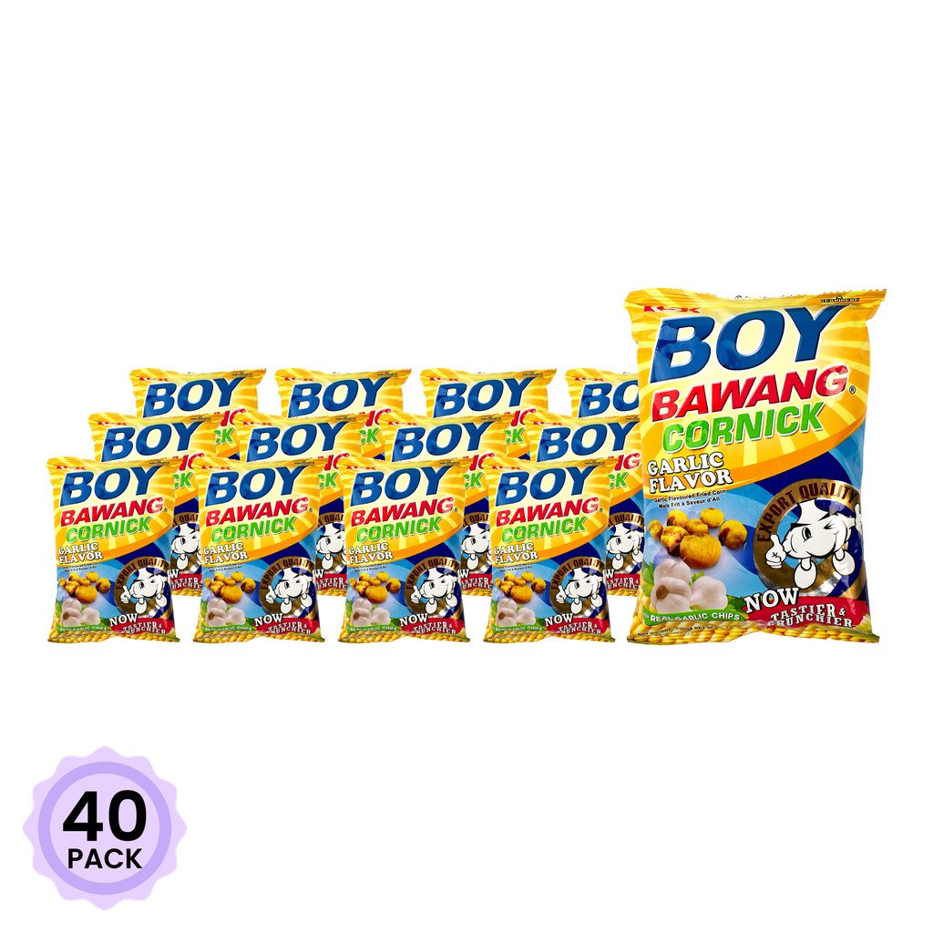 Snack Bắp Boy Bawang, Vị Tỏi 90 g*40 pack - Weee!