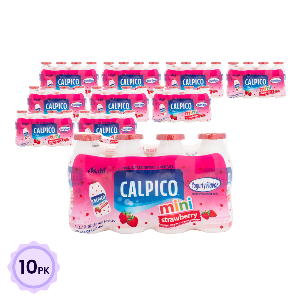 Get [Pack of 10] Calpico Mini Soft Drink, Strawberry Flavor 2.7 fl.oz*10 bottle Delivered | Weee ...
