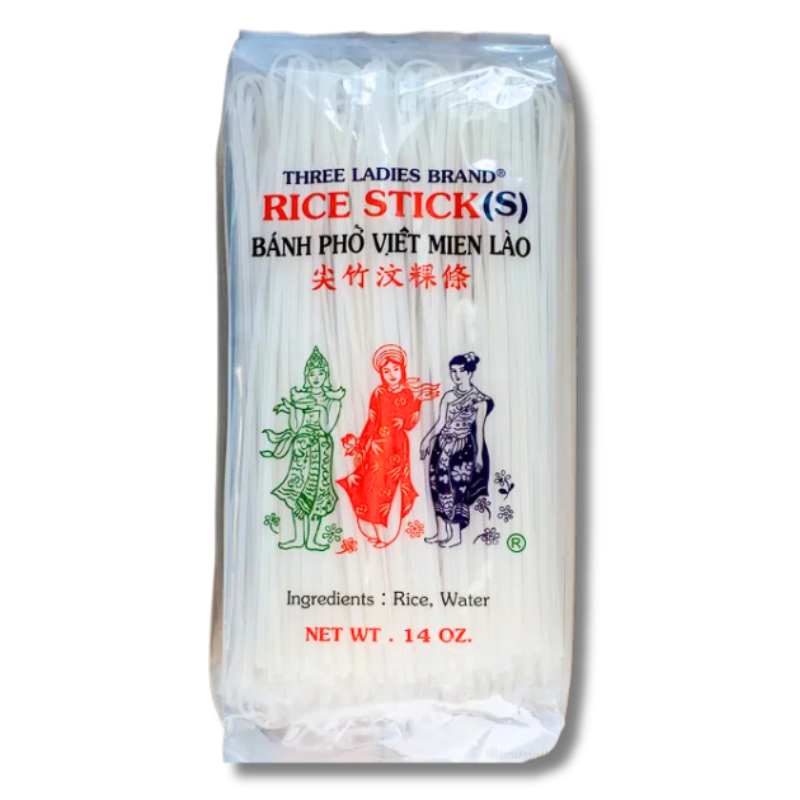 Get Three Ladies Rice Stick Banh Pho Viet Mien Lao 14 oz Delivered ...