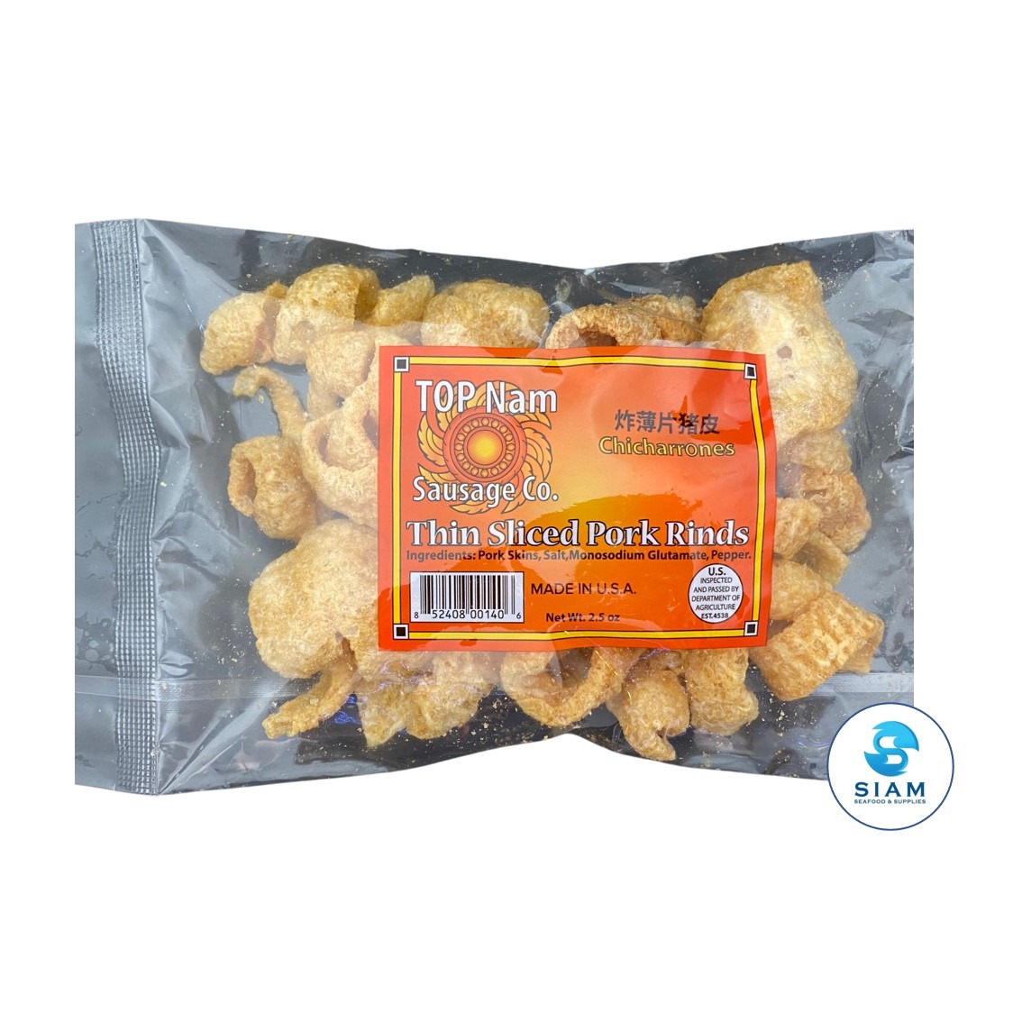 Get Top Nam Thin Sliced Pork Rinds (Chicharrones), Made in USA ...