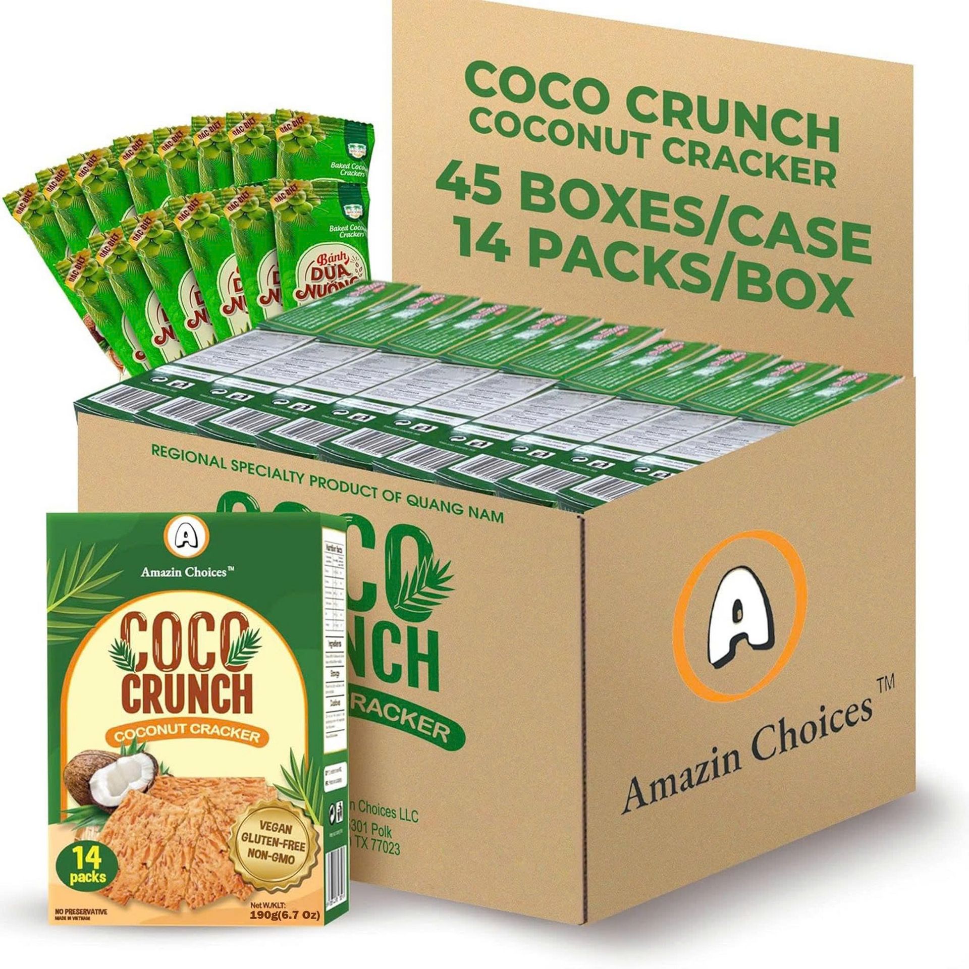 Get COCO Crunch Baked Coconut Crackers 190g, 45 box Delivered | Weee ...