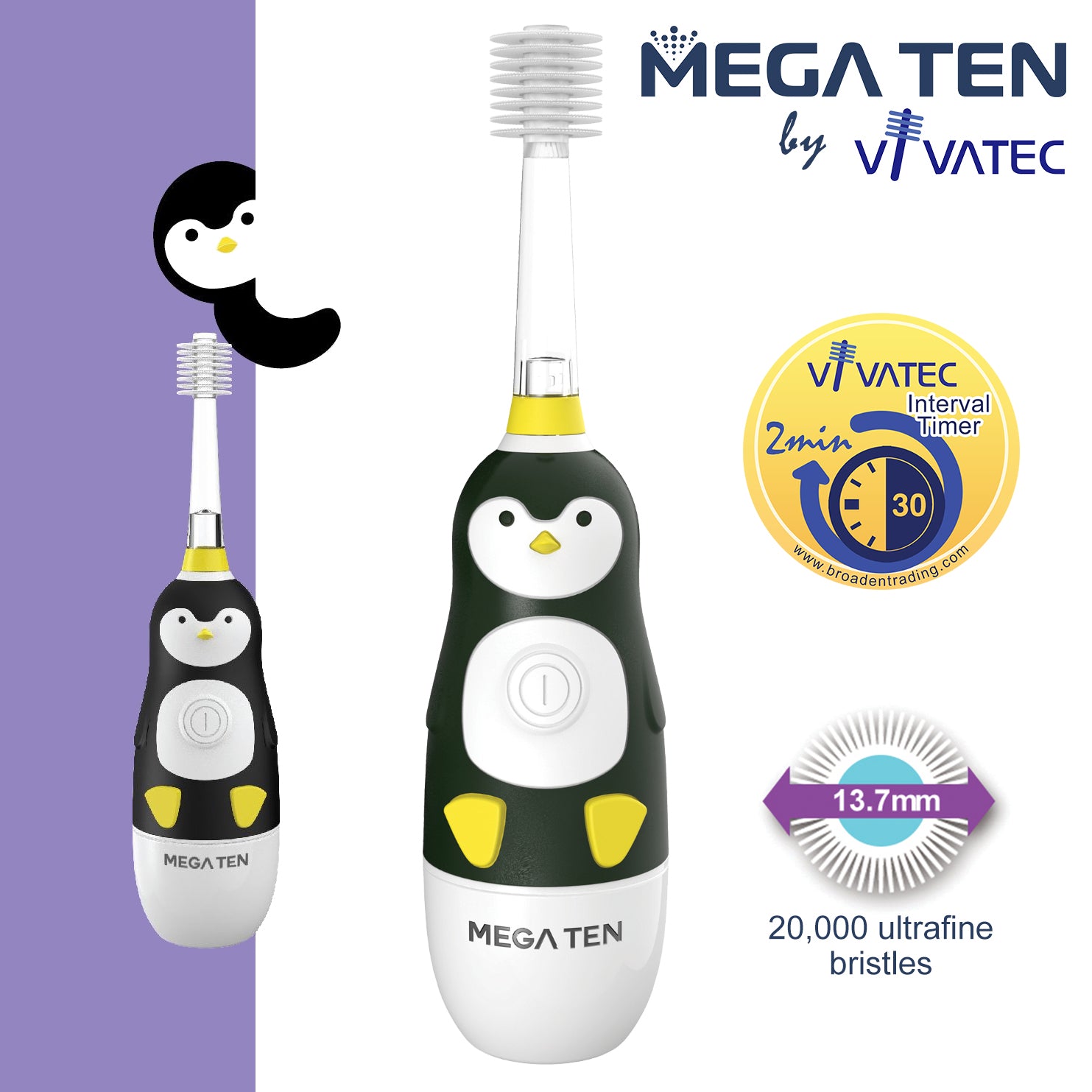 Get MEGA TEN 360 Sonic Toothbrush - Penguin Delivered | Weee! Asian Market