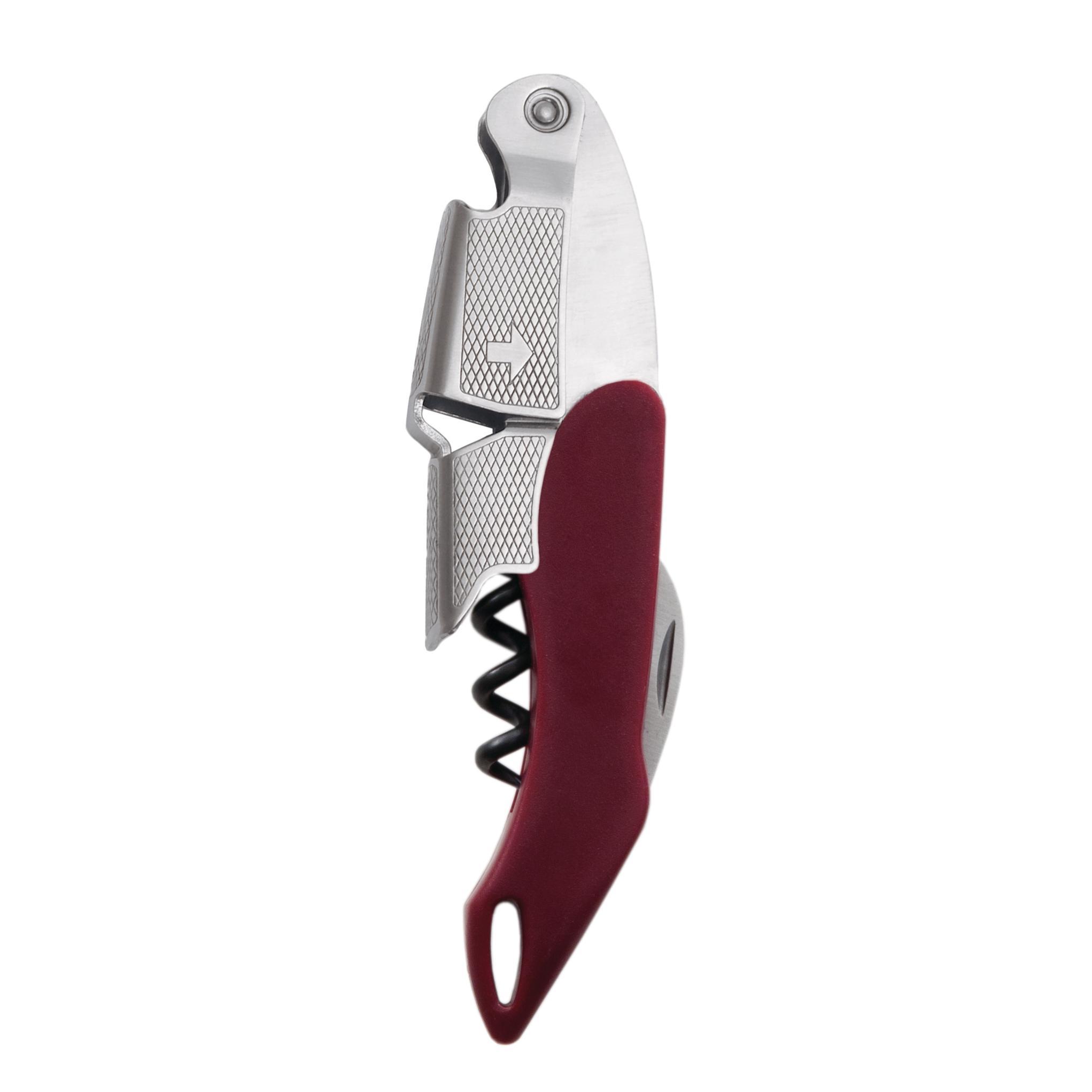 Get True Sommelier Waiter’s Corkscrew, Burgundy Stainless Steel Spring ...