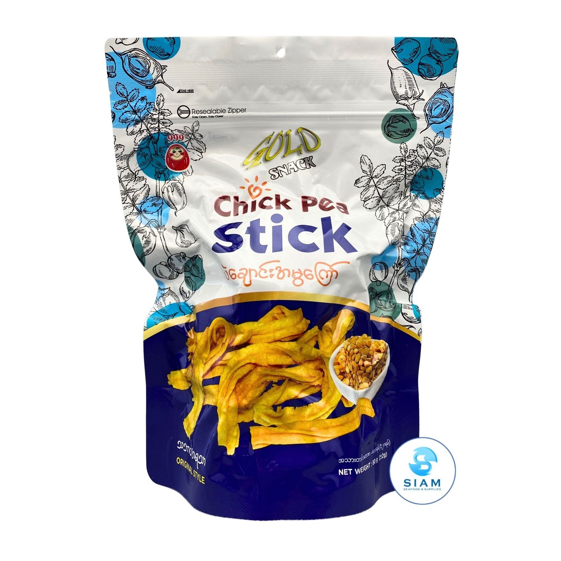 Get Myanmar Gold Snack Chick Pea Stick, Original Style Delivered | Weee ...